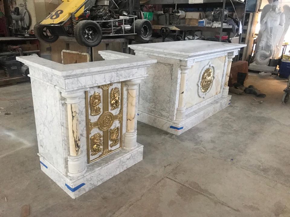 Custom Fabricated Marble Altar and Ambo "The St Michael" – Fynders ...